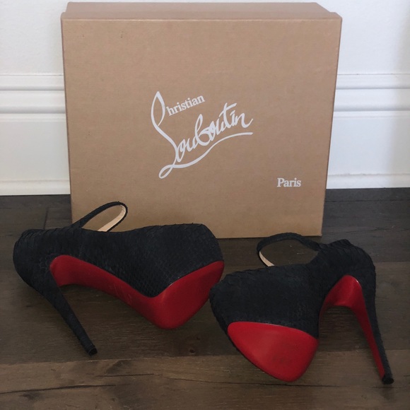 Christian Louboutin | Shoes | Christian Louboutin Black Python Lady ...